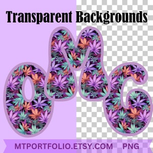 Weed Alphabet PNG Purple Pot Leaf Individual Letters and Numbers ...