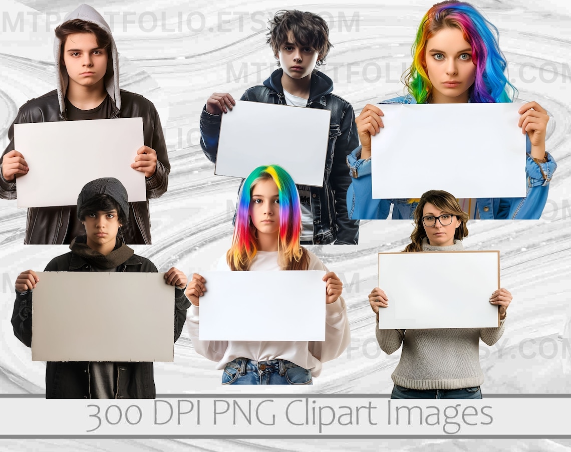 Protest Sign Clipart Blank Protest Sign PNG Bundle PNG Graphics ...