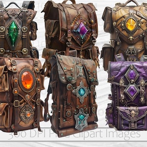 Fantasy Backpack Clipart Bag of Holding Cosplay RPG Gamer PNG Adventure ...