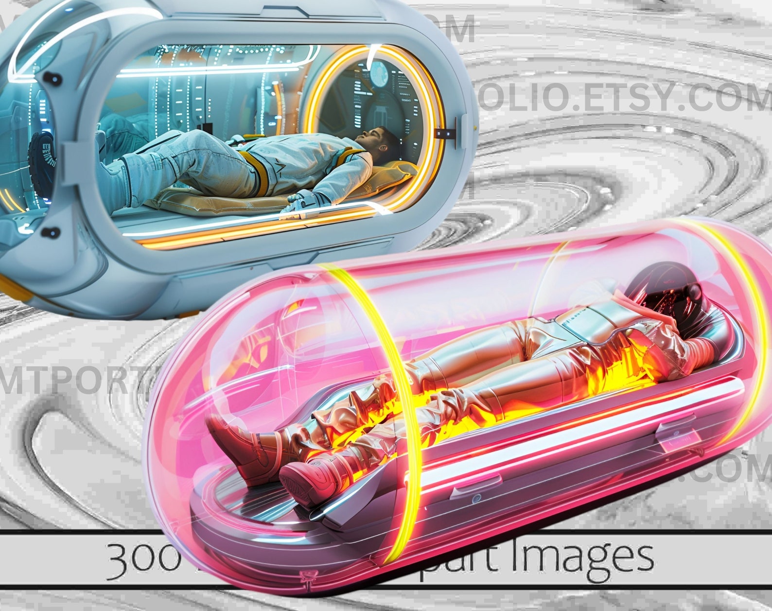 Cryogenic Pod Clipart Sci-fi PNG Cosplay Scifi Sleep Chamber Clipart ...