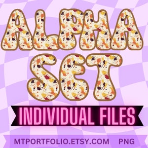 Fall Colors Paint Splatter Alphabet PNG Individual Letters and Numbers ...