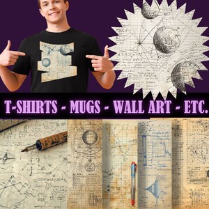 Graph Paper Blueprints Math Drawings PNG Printable Schematic Vintage ...