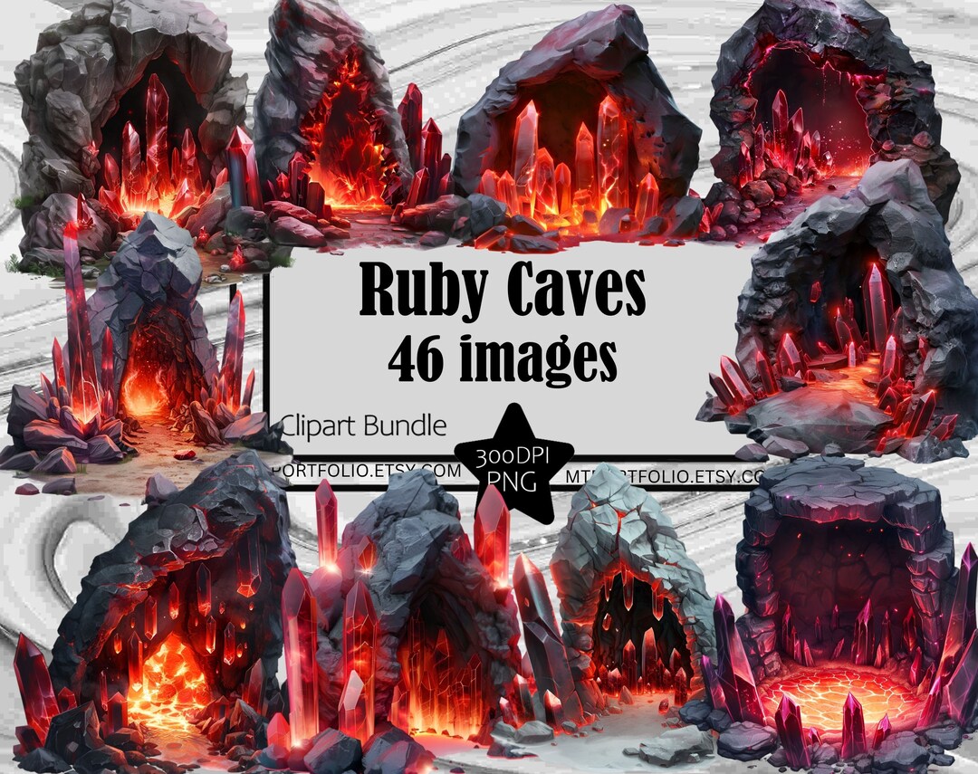 Ruby Cave Clipart Crystal Cave Red Geode Cave Ruby Portal PNG Clipart ...