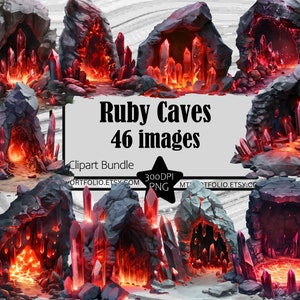 Ruby Cave Clipart Crystal Cave Red Geode Cave Ruby Portal PNG Clipart ...