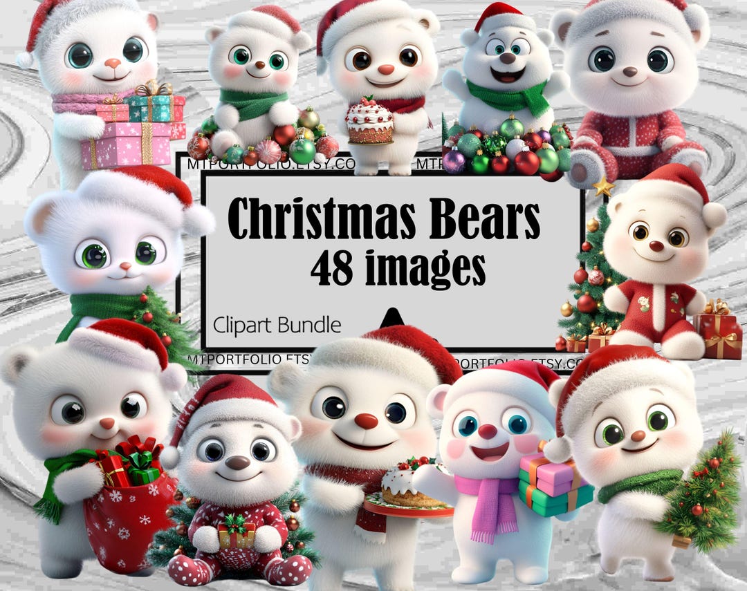 Christmas Bear Clipart Snow Bear Clipartfor Kids Graphics Polar Ber ...