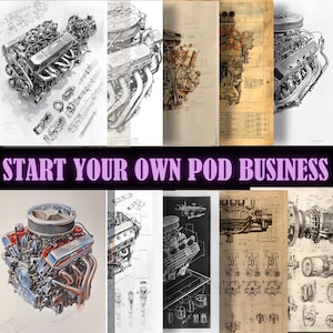 Vintage Cars Blueprints Patent Drawings PNG Printable Schematic Vintage ...