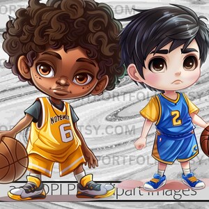 Basketball Clipart Chibi Basketball Player Png Digital Download PNG ...
