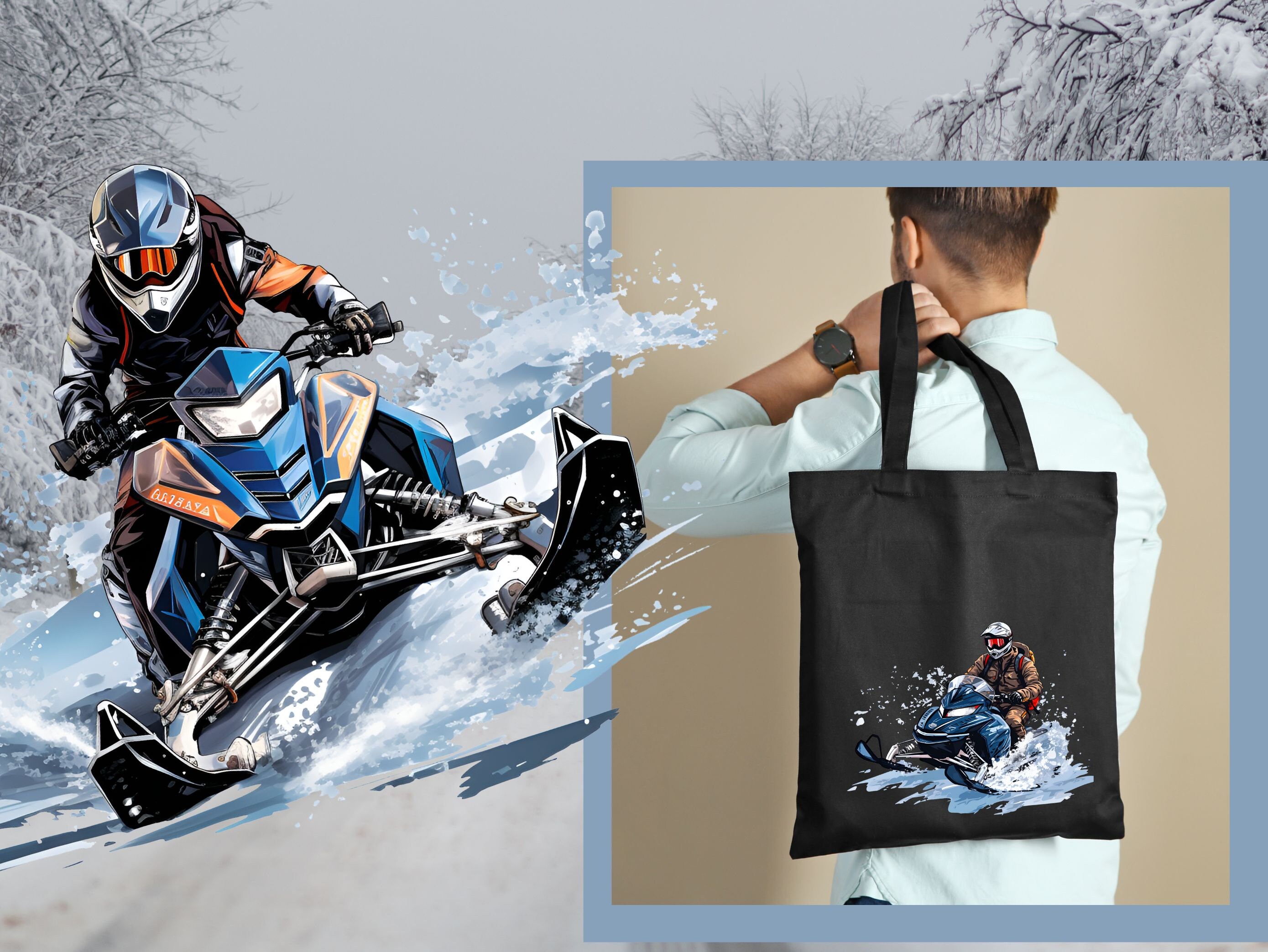 Snowmobile Clipart Snow Machine PNG Winter Snow Mobile Bundle PNG ...
