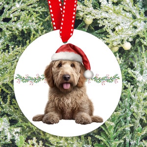 Labradoodle Doodle Red Santa Hat Christmas Graphics Dog Mom Art ...