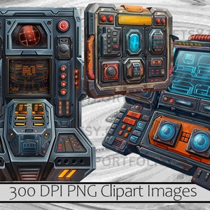 Sci-fi Control Panel Clipart PNG Spaceship Console Interface Clipart ...