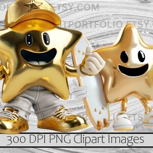 Gold Star Clipart Anime Gold Star Friend PNG Cartoon Gold Star Bundle ...