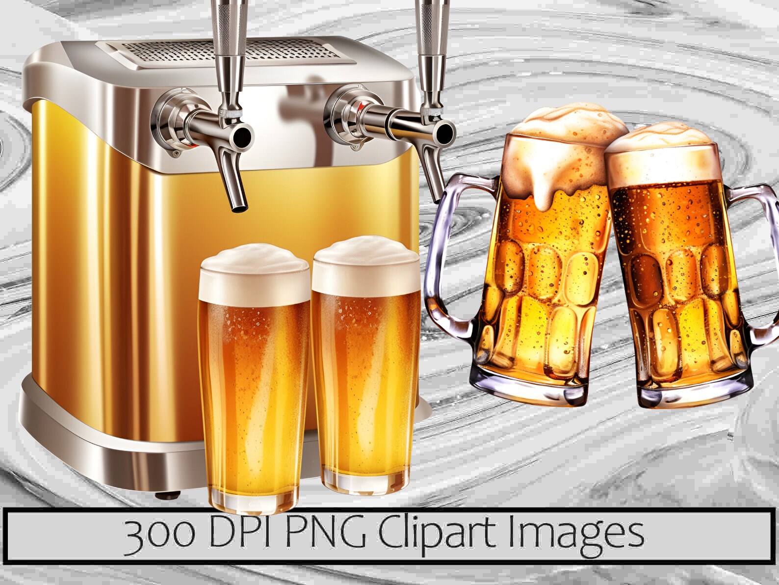 Beer Clipart Hops Graphics Brewery Wall Beer Glass Man Cave Art ...