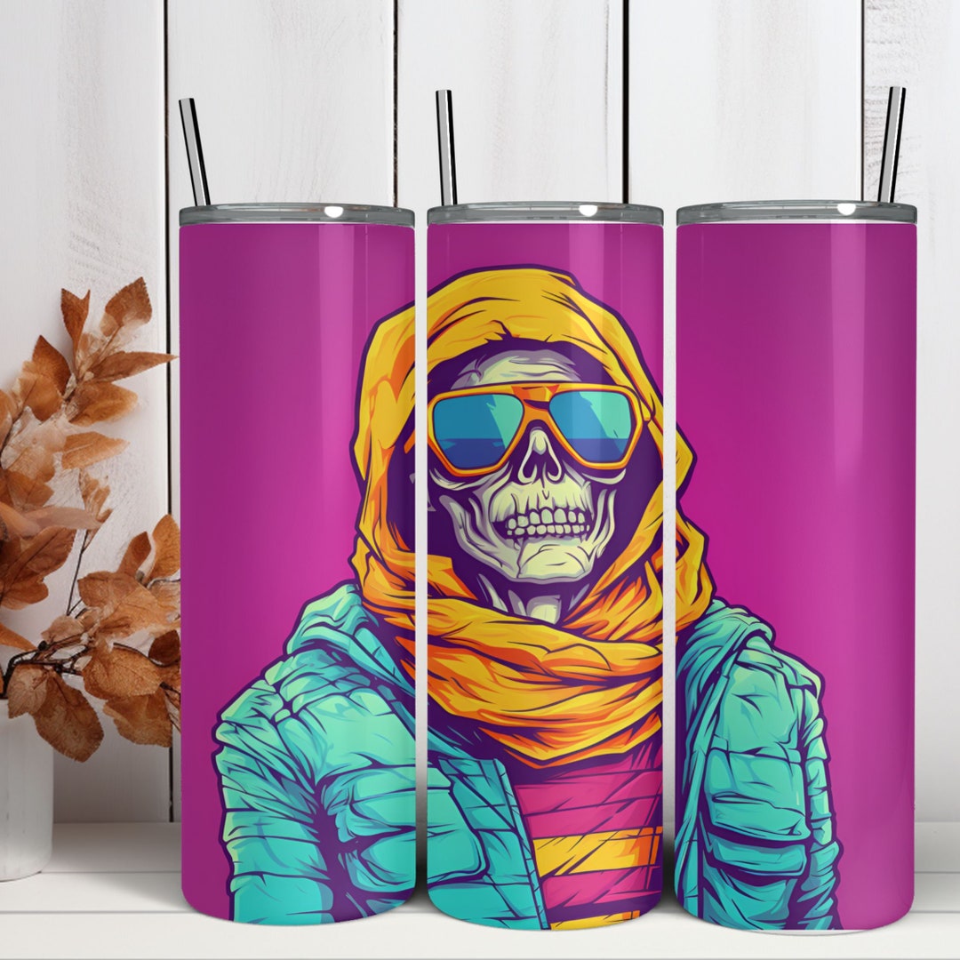 Cool Mummy Monster 80s Pop Art 20oz Skinny Tumbler Sublimation Design ...