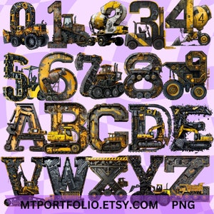 Construction Letters PNG Mechanical Alphabet Individual Letters Clipart ...