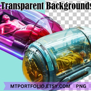 Cryogenic Pod Clipart Sci-fi PNG Cosplay Scifi Sleep Chamber Clipart ...