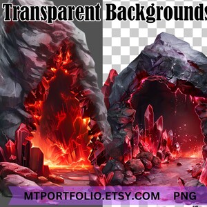 Ruby Cave Clipart Crystal Cave Red Geode Cave Ruby Portal PNG Clipart ...