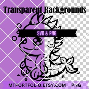 Cute Sea Monster Chibi SVG Bundle Kawaii PNG Cut Files Craft Making ...