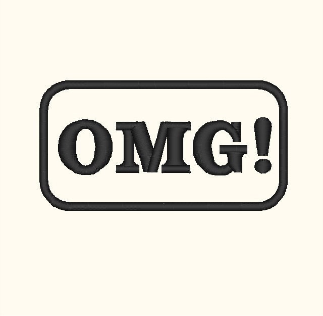 OMG Embroidery Design Pattern INSTANT Download - Etsy