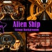Alien Ship Interior Orange 4 Pack Zoom Background Virtual Meeting ...