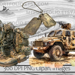 Desert Camo Clipart Military Camo PNG Trucks Tanks Bundle PNG Graphics ...