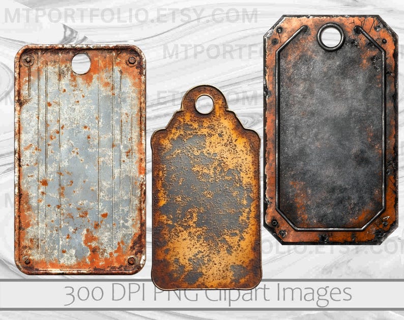 Metal Tag Clipart Vintage Dog Tag PNG Bundle PNG Graphics Transparent ...