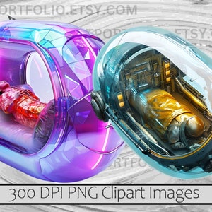 Cryogenic Pod Clipart Sci-fi PNG Cosplay Scifi Sleep Chamber Clipart ...