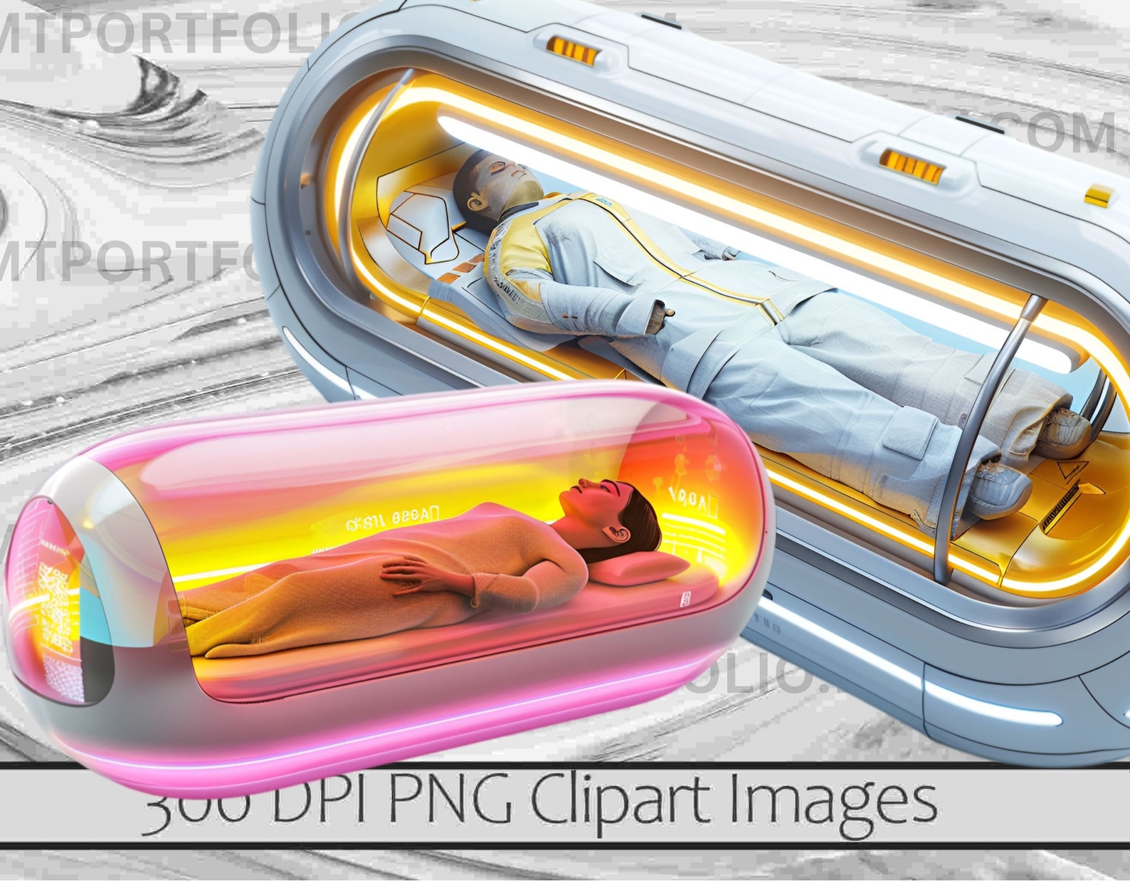 Cryogenic Pod Clipart Sci-fi PNG Cosplay Scifi Sleep Chamber Clipart ...