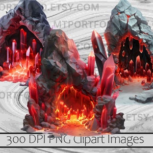 Ruby Cave Clipart Crystal Cave Red Geode Cave Ruby Portal PNG Clipart ...