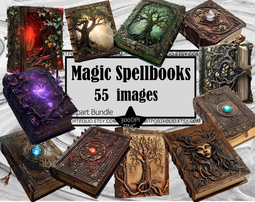 Spell Book Clipart Vintage Wizard Tome PNG Book of the Dead Clipart ...