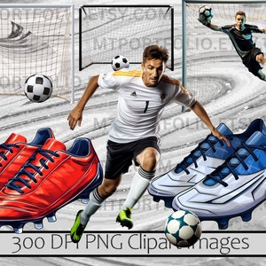 Football PNG Soccer Clipart Bundle Soccer Ball Graphic Transparent ...