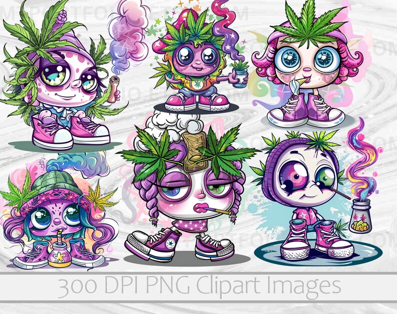 Bud Buddies Clipart Marijuana Friend PNG Bundle Anime Weed Tshirt Best ...