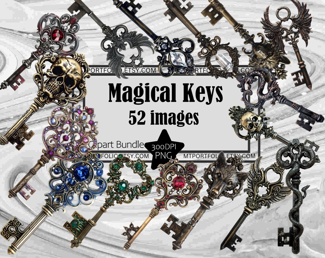 Magic Key PNG Skeleton Key Clipart Crystal Key Graphic Transparent ...
