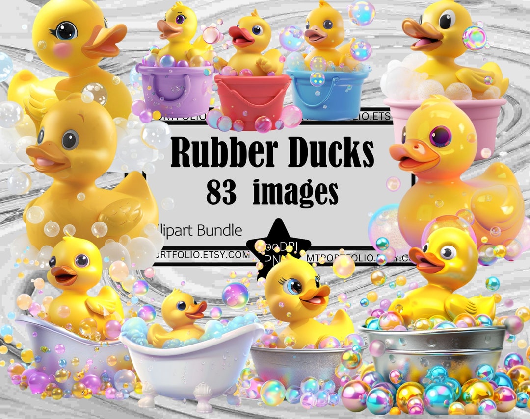 Rubber Duck Clipart PNG Classic Yellow Duck Clipart Bathtub Duck ...