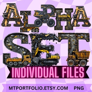 Construction Letters PNG Mechanical Alphabet Individual Letters Clipart ...