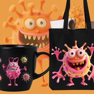 Germs Clipart Virus Clipart PNG Bundle Anime Health Education PNG ...