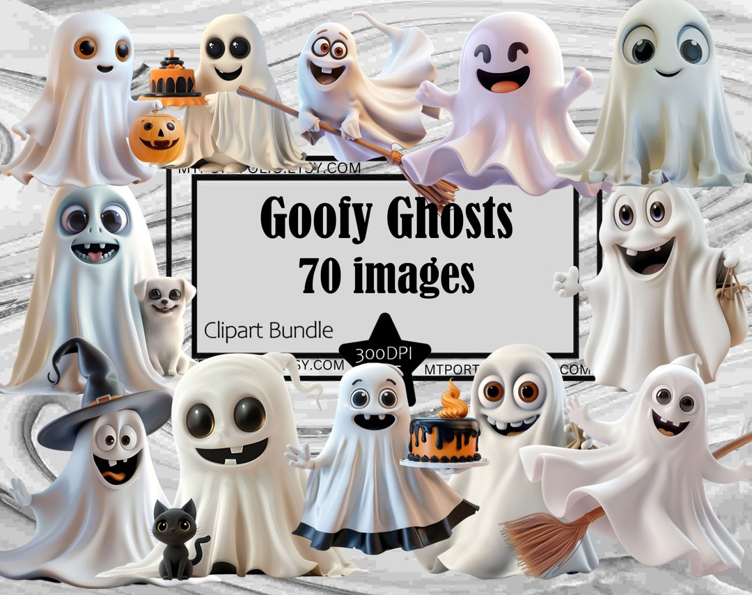 Goofy Ghosts Clipart Anime Ghost PNG Graphic Silly Ghost Transparent ...