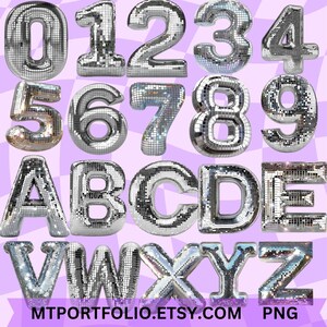 Silver Disco Ball Alphabet Mirror Dance Party Individual Letters ...