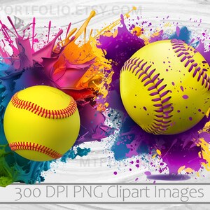 Softball Paint Splash PNG Clipart Baseball Paint Splatter PNG Graphics ...