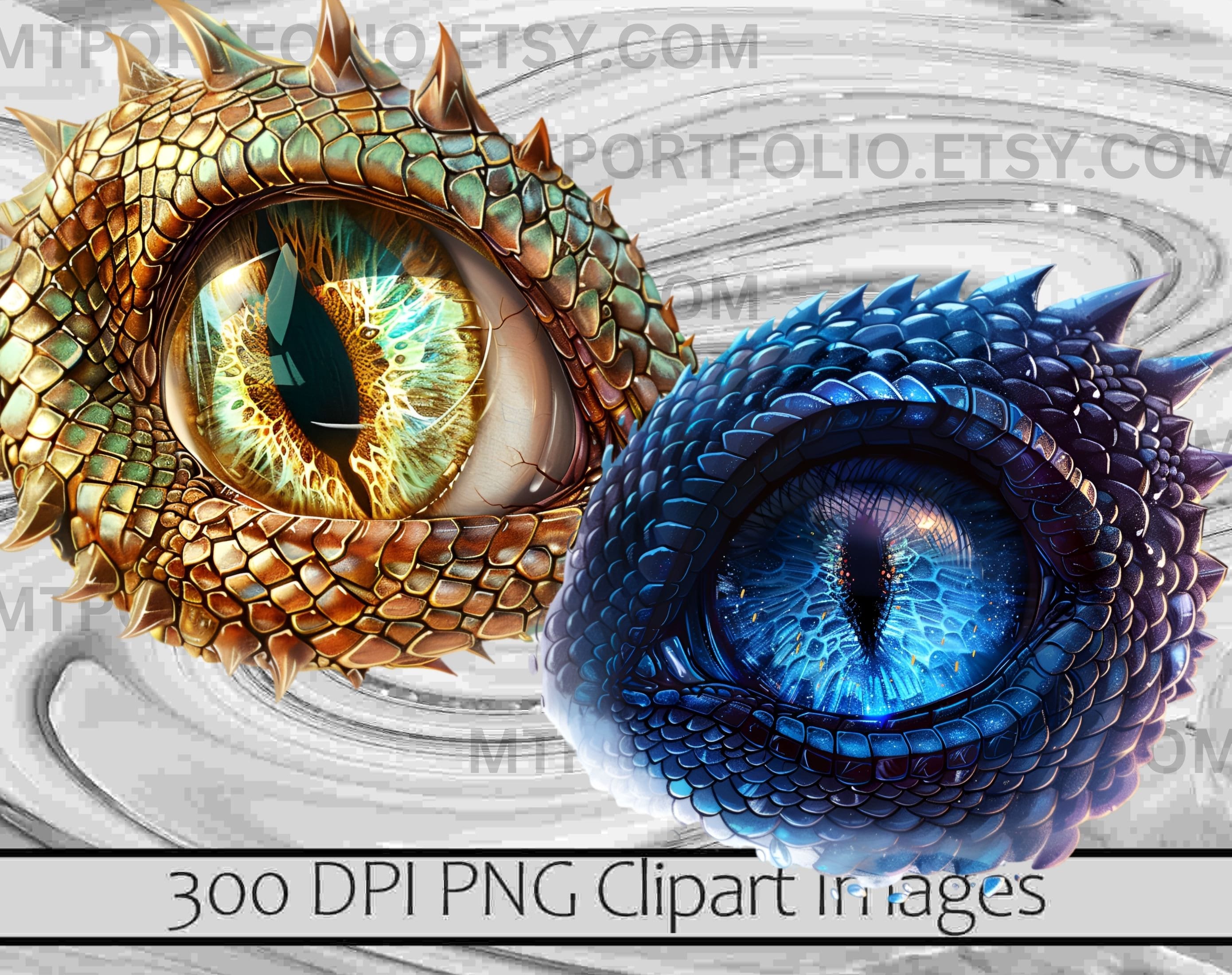 Dragon Eye Clipart Fantasy Dragon PNG Bundle Closeup Eye Graphics PNG ...