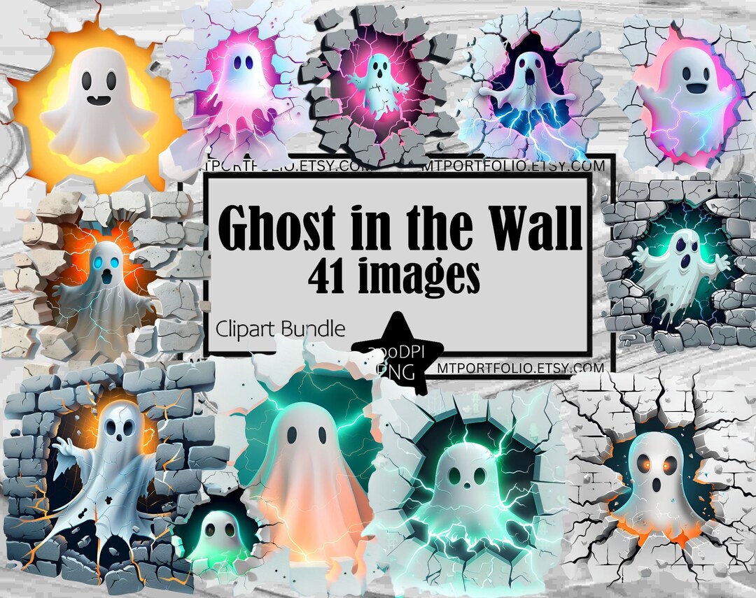Ghost Clipart Ghost in the Wall PNG Brick Wall Graphics PNG Clipart ...