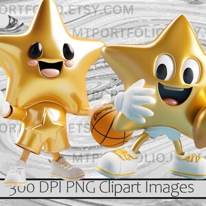 Gold Star Clipart Anime Gold Star Friend PNG Cartoon Gold Star Bundle ...