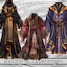 Wizard Robes Clipart Magic Cloak PNG Cosplay Robe Clipart Digital ...