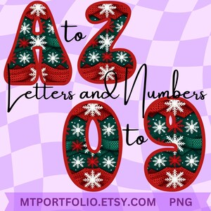 Ugly Christmas Sweater Alphabet PNG Red Xmas Sweater Individual Letters ...