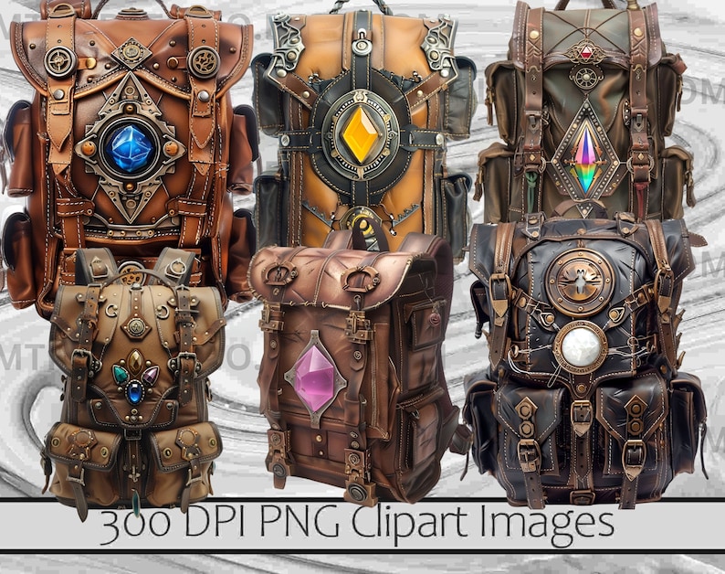 Fantasy Backpack Clipart Bag of Holding Cosplay RPG Gamer PNG Adventure ...