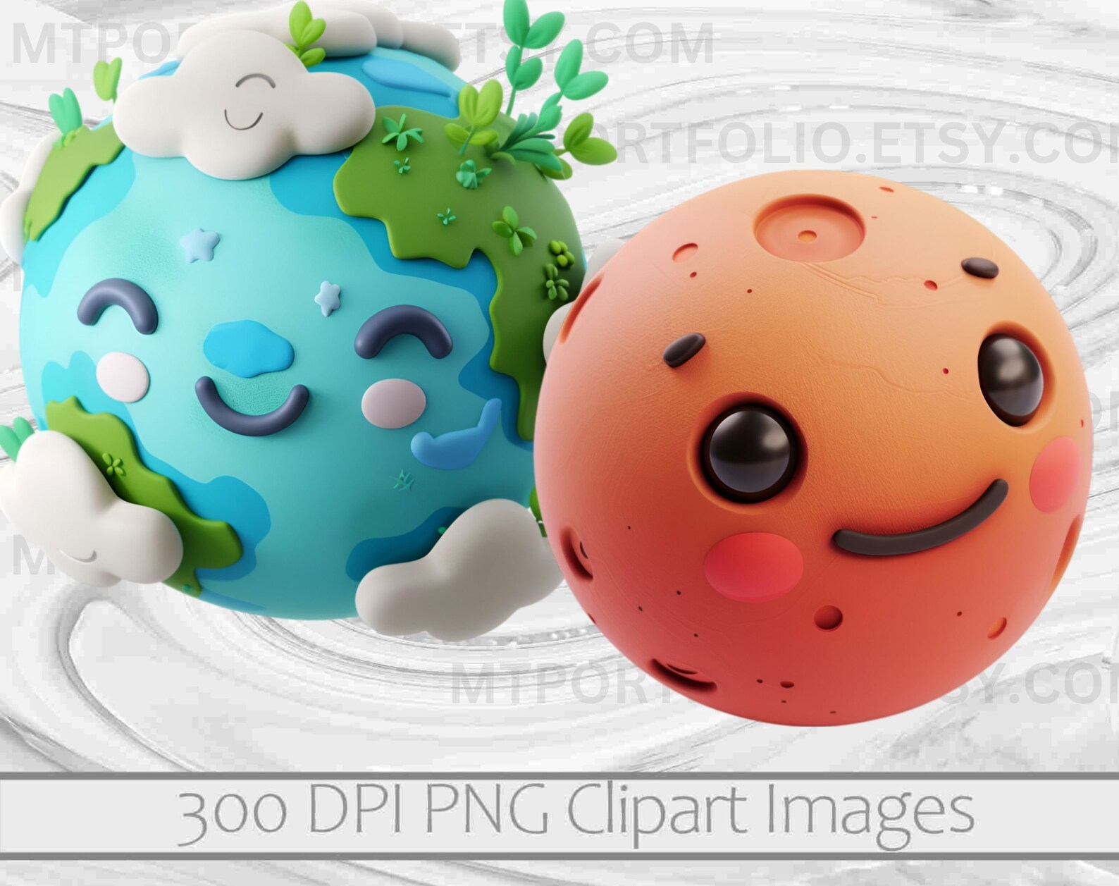 Kawaii Space Clipart Cute Sun Moon Stars PNG Astronaut Bundle PNG ...