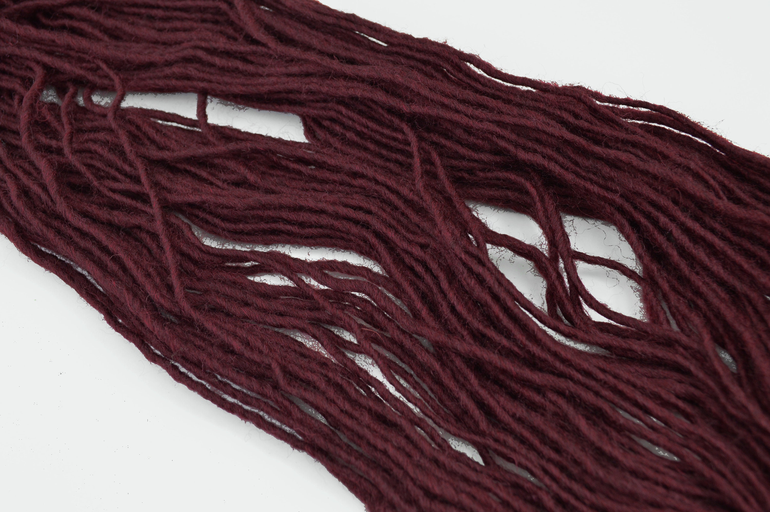 Maroon Weaving Yarn Wine Red, Navajo Weaving Yarn, Wool Yarn, 4oz Skein ...