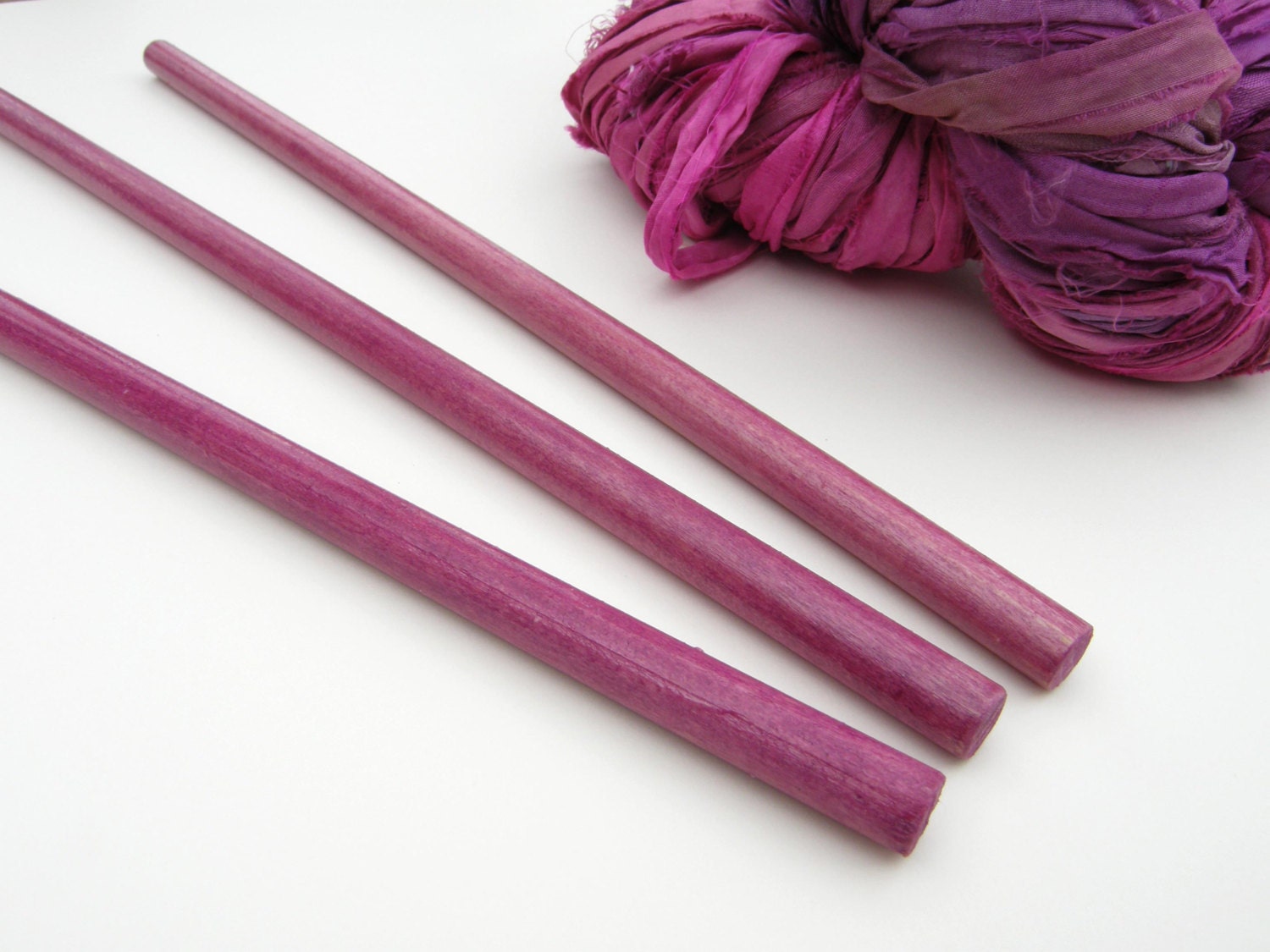 Wall Art Hanging Dowels for Weavings and Fiber Art - Dark Magenta ...