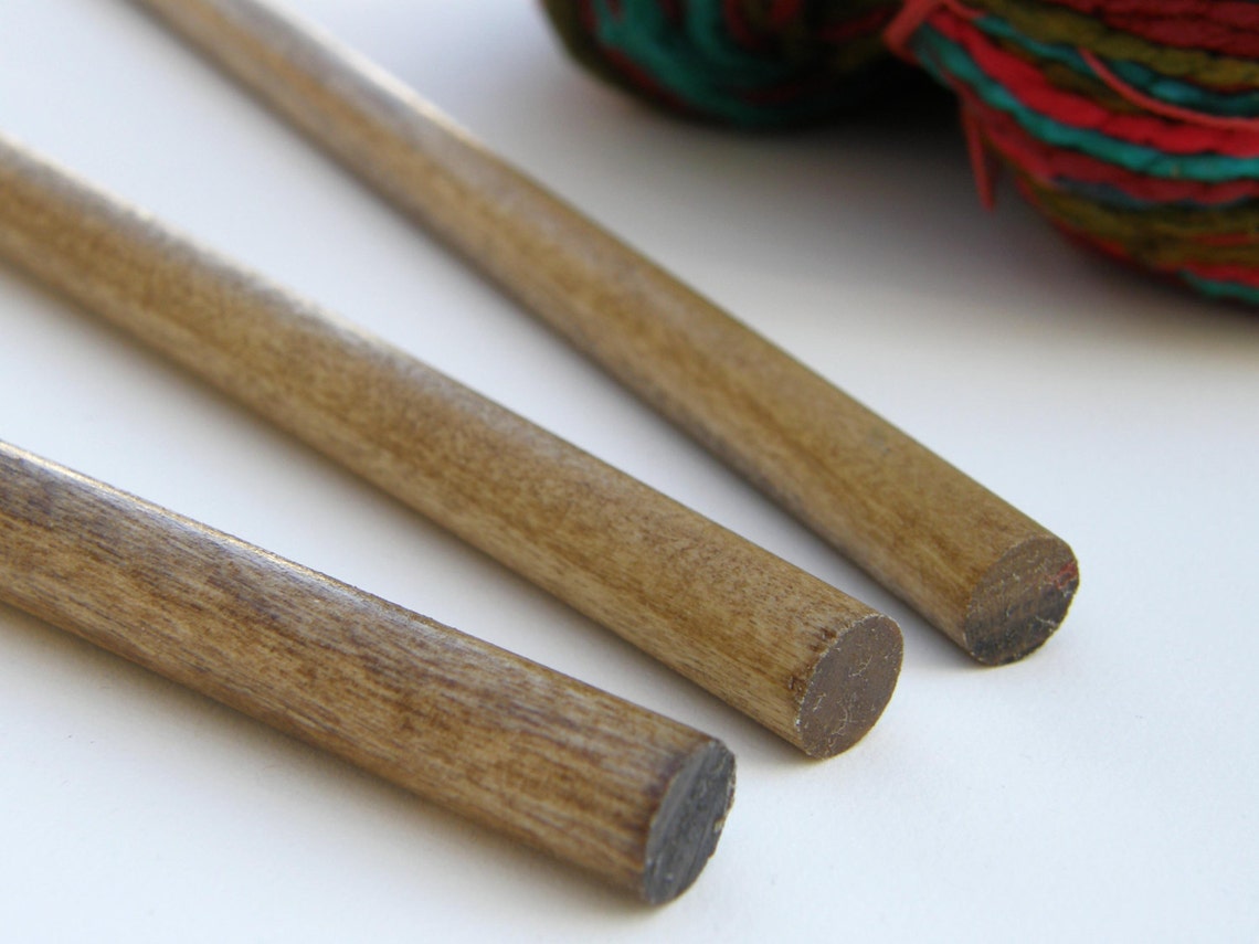 Dowels for Weavings and Other Fiber Wall Art - Oak Finish - Set of 3 ...