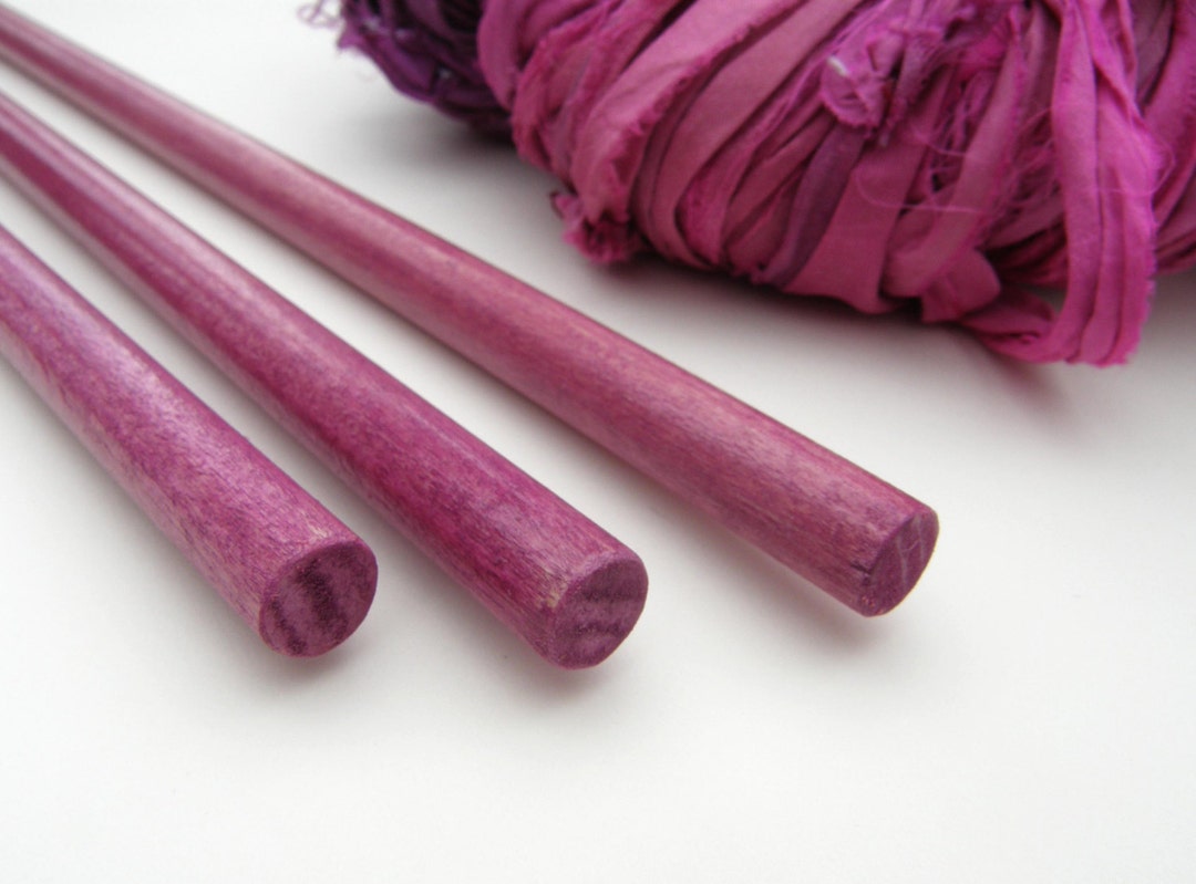 Wall Art Hanging Dowels for Weavings and Fiber Art - Dark Magenta ...