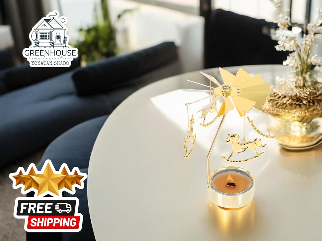 Rotating Carousel-inspired Candle Holder | Spinning Merry-go-round ...